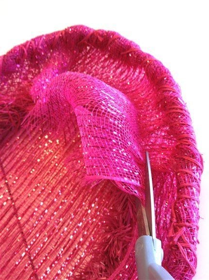 How To Make a Unique Deco Mesh Easter Egg Wreath