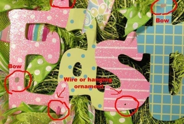 How to Add a Sign to Deco Mesh Wreaths