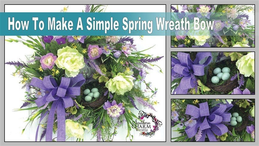 How to Make a Spring Wreath Bow Video