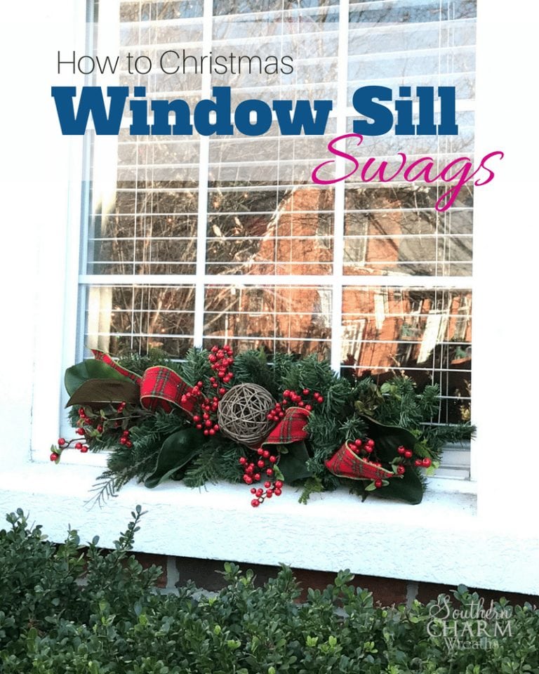 How to Make Christmas Window Sill Swags for a Holiday Home