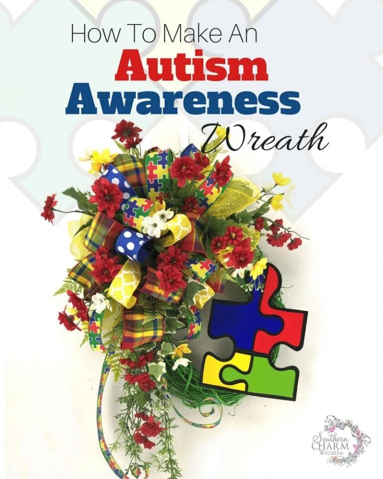 How to Make an Autism Awareness Wreath - Southern Charm Wreaths