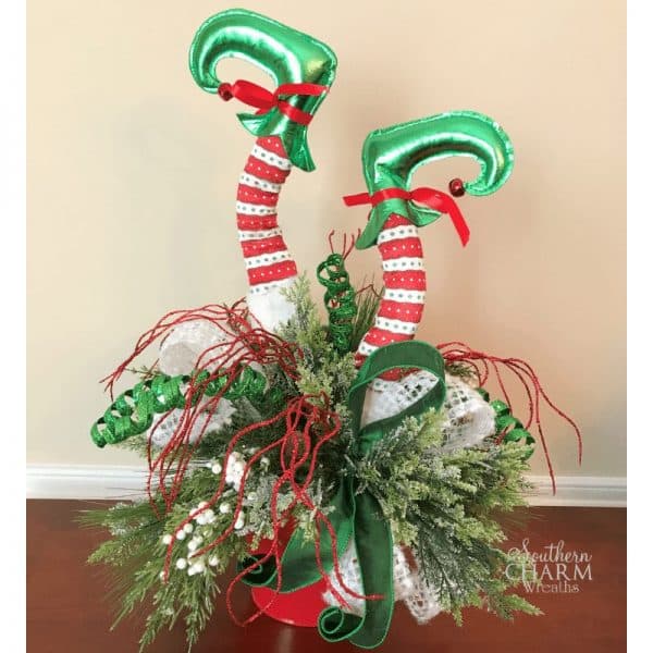 DIY Whimsical Christmas Elf Table Centerpiece for Holiday Decorating ...