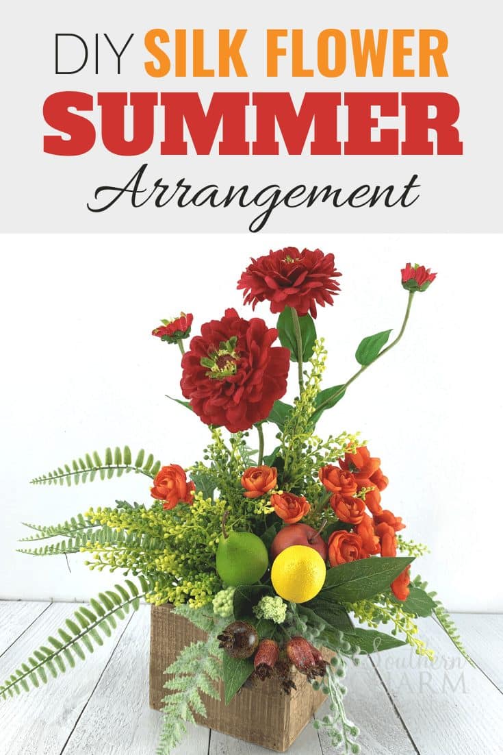 DIY Summer Silk Flower Arrangement for Beginners - Southern Charm Wreaths