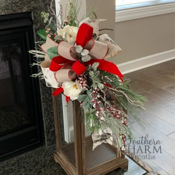 How to Make a Christmas Lantern Topper - Southern Charm Wreaths