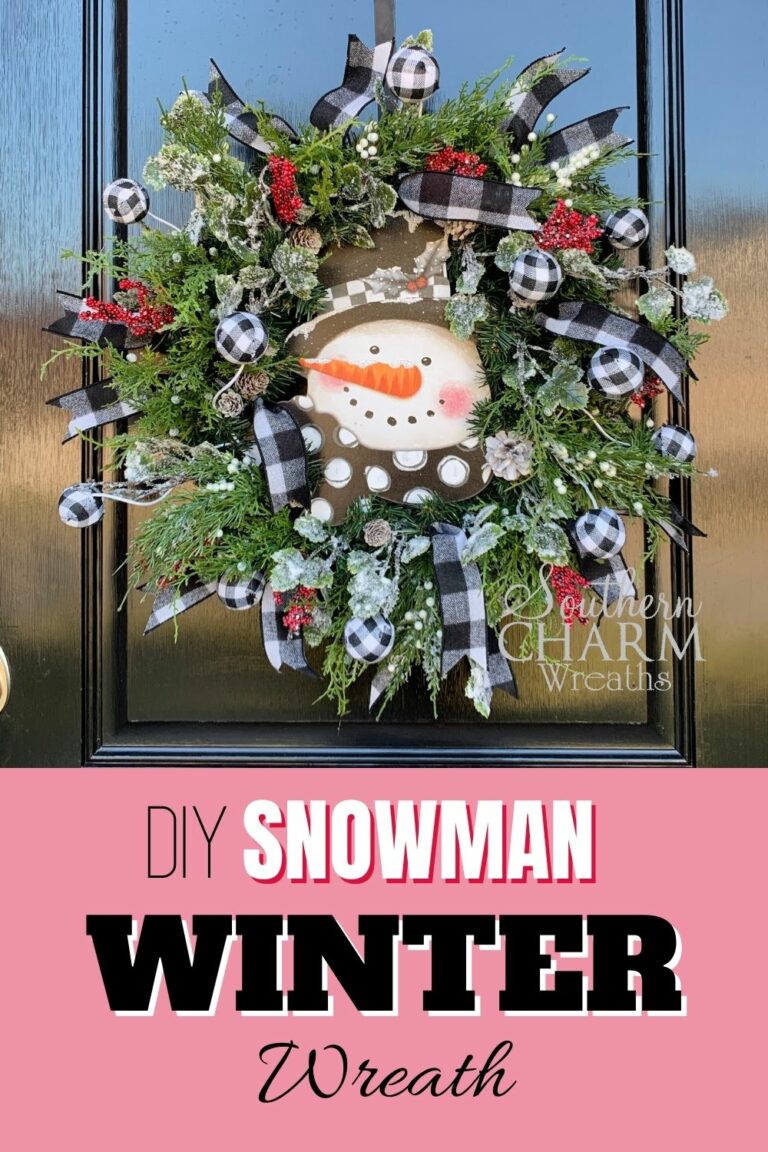 DIY Snowman Winter Wreath For Winter (Video) - Southern Charm Wreaths