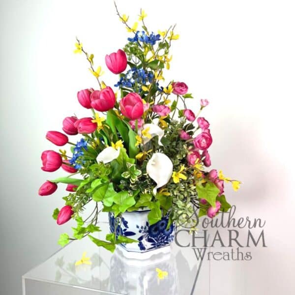 Spring Tulip Arrangements for Mother’s Day - Southern Charm Wreaths