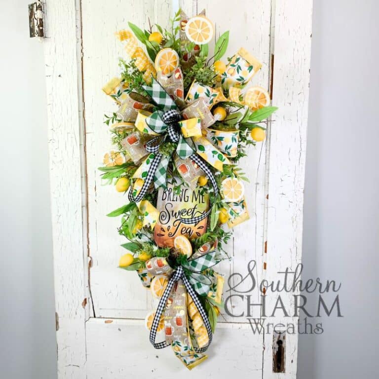 DIY Sweet Tea Swag Wreath - Southern Charm Wreaths