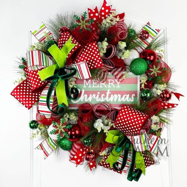 How to Make a Merry Christmas Wreath - Southern Charm Wreaths