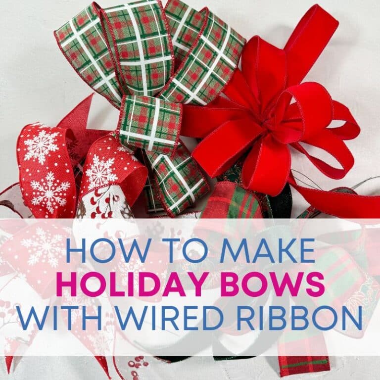 How to Make a Christmas Bow with Wired Ribbon - Southern Charm Wreaths