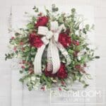 [EVERBLOOM] Red Peony & Eucalyptus Wreath - Southern Charm Wreaths