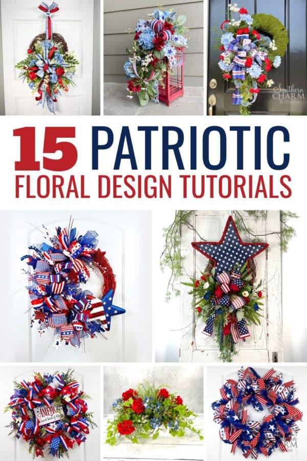 15 Patriotic Wreath and Arrangement Tutorials - Southern Charm Wreaths